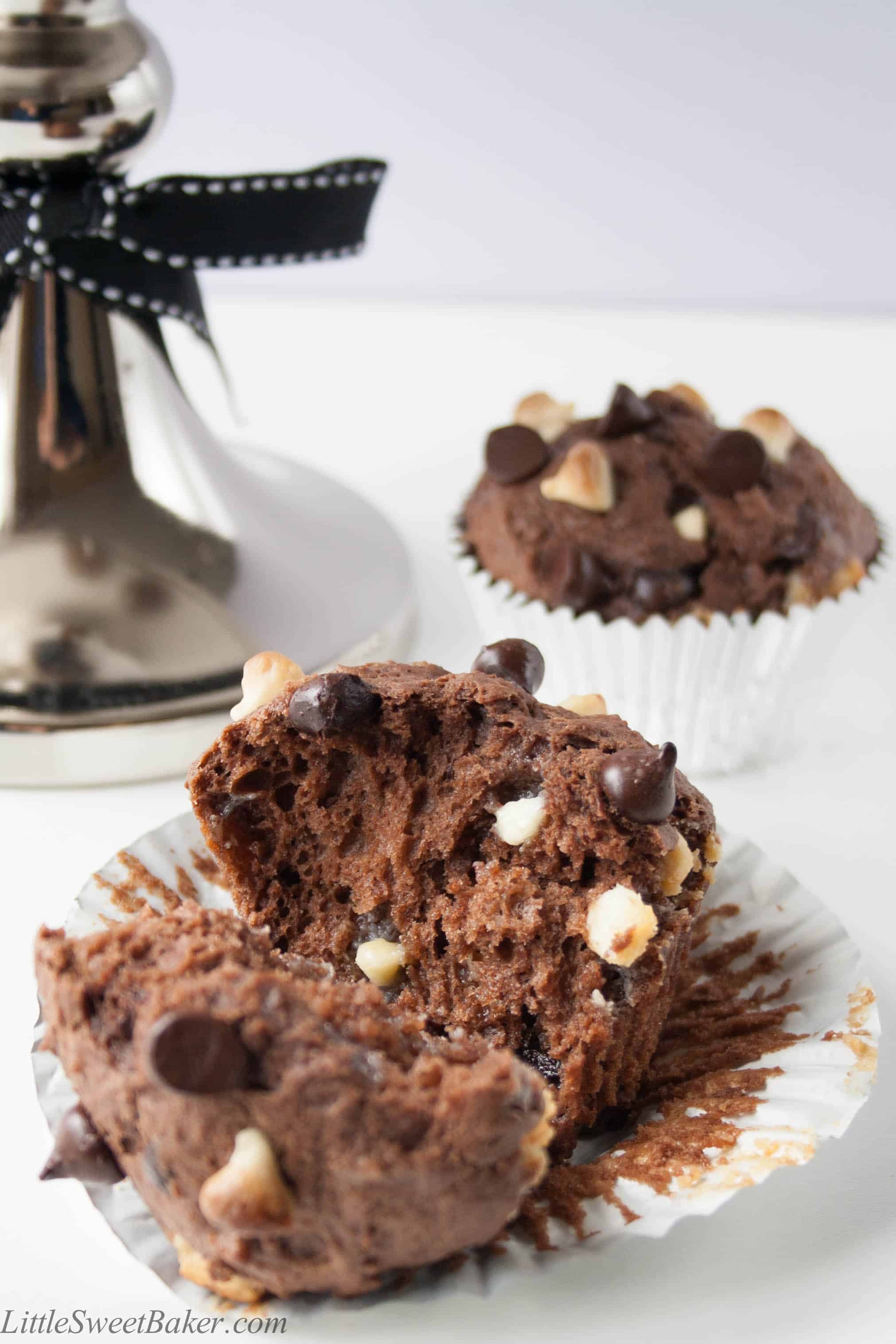 Triple Chocolate Muffins - Little Sweet Baker