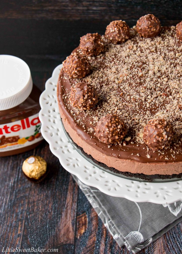 No-Bake Nutella Cheesecake - Little Sweet Baker
