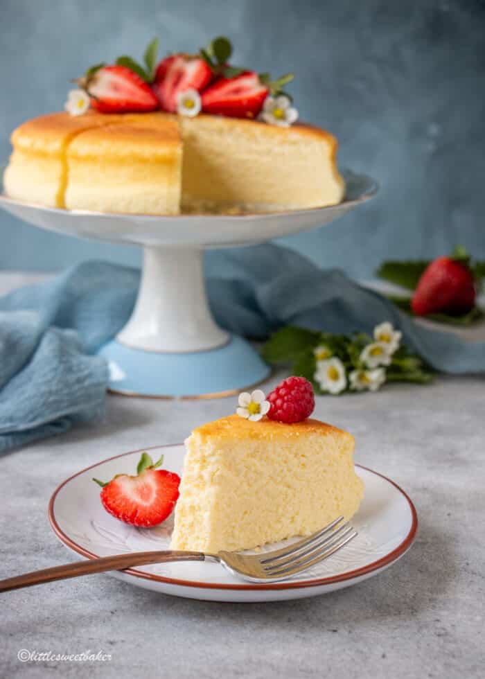 Fluffy Japanese Cheesecake Recipe - Little Sweet Baker