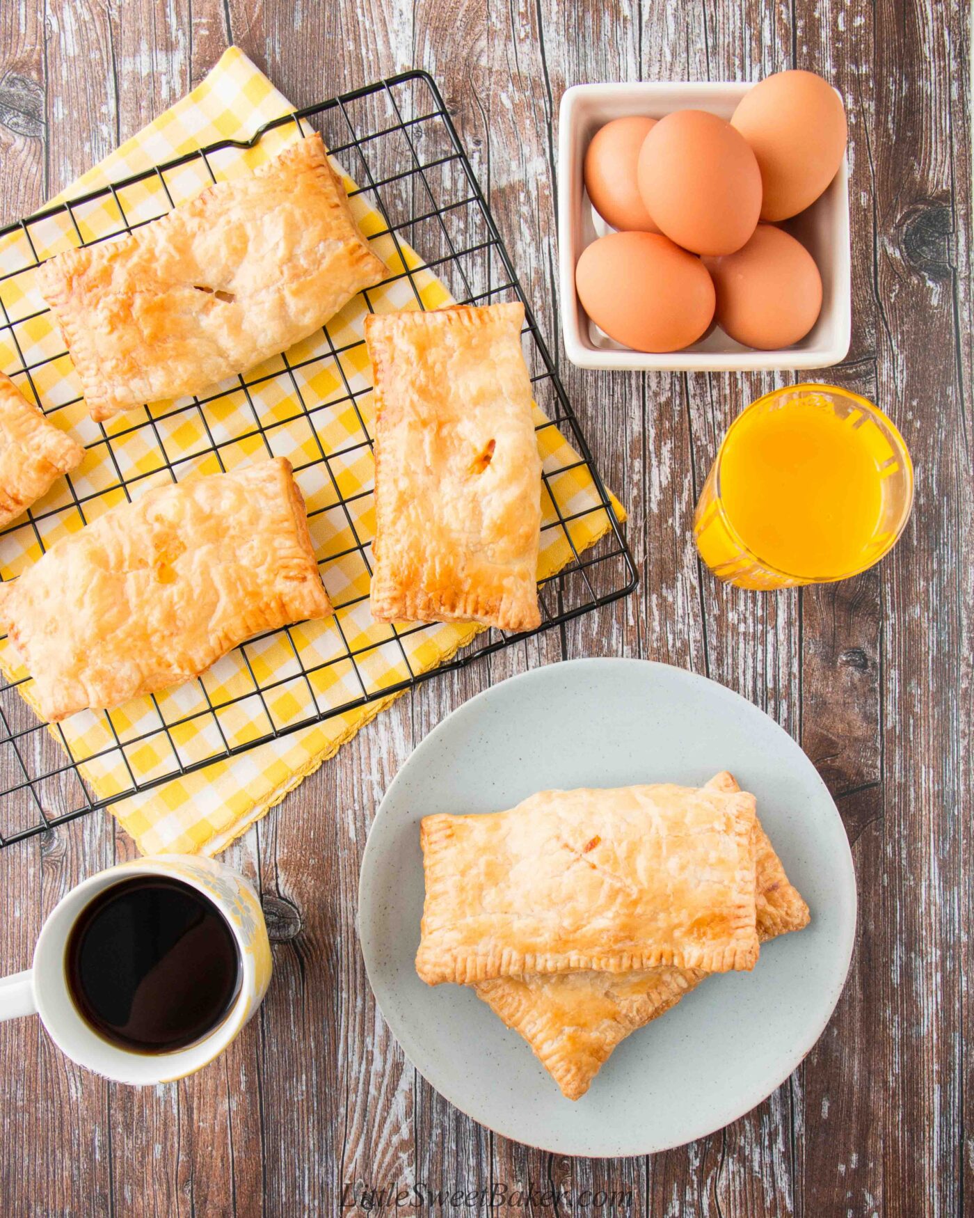 Breakfast Hand Pies with Egg, Ham and Cheese - Little Sweet Baker