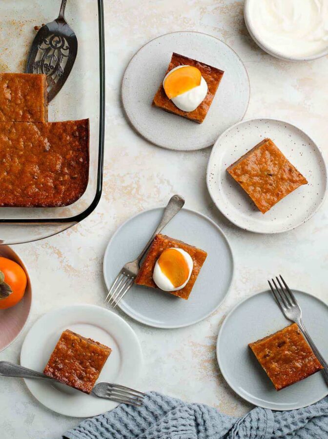 Persimmon Pudding (Recipe + Video) - Little Sweet Baker