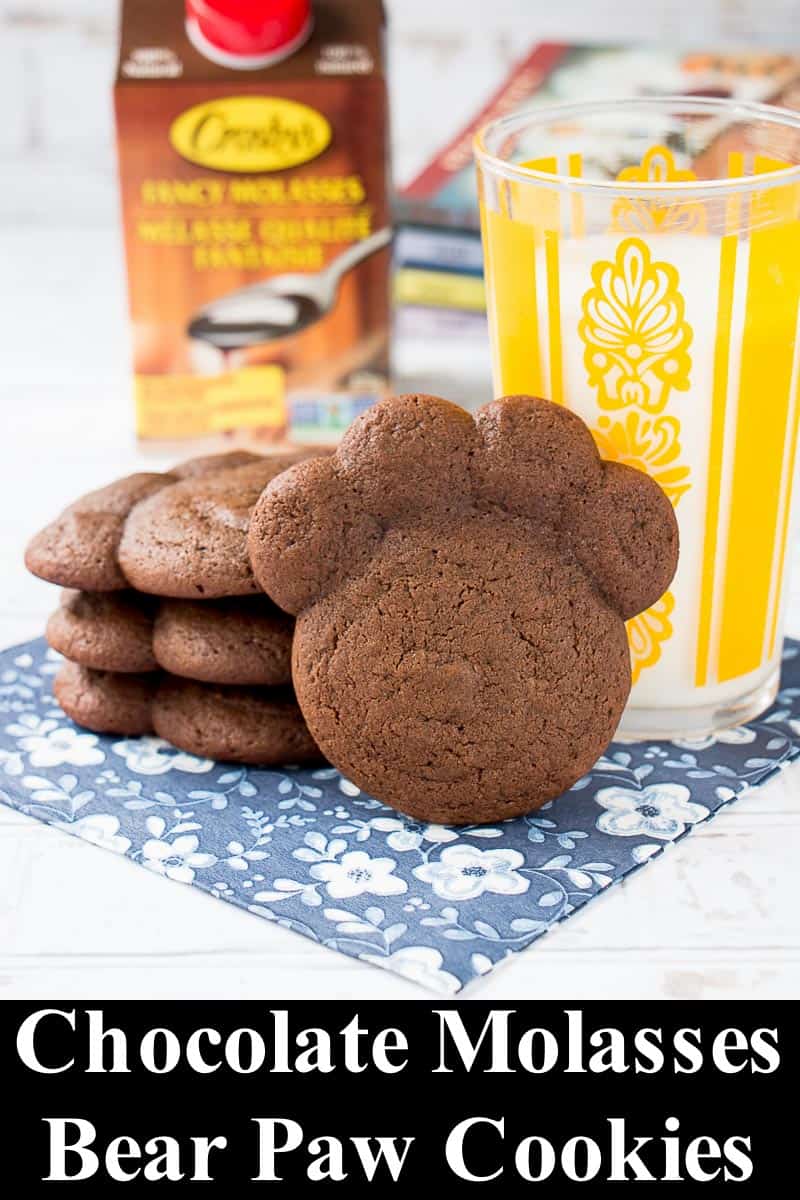 Chocolate Molasses Bear Paw Cookies - Little Sweet Baker
