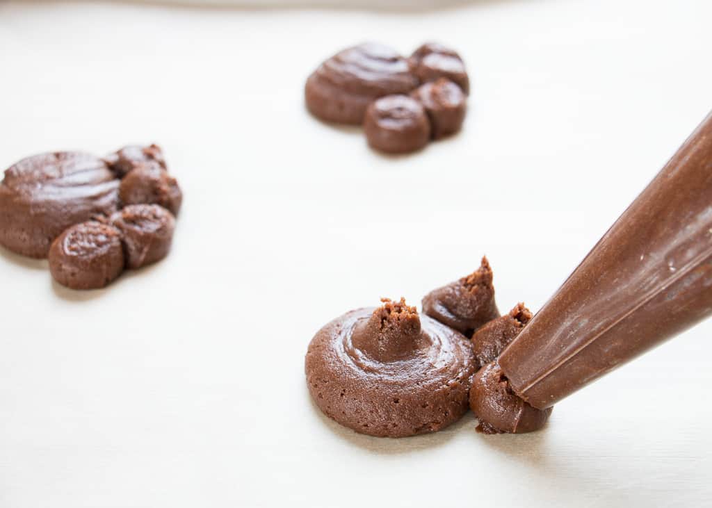 Chocolate Molasses Bear Paw Cookies - Little Sweet Baker