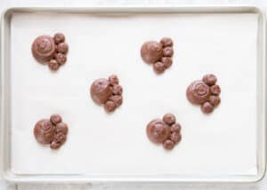 Chocolate Molasses Bear Paw Cookies - Little Sweet Baker