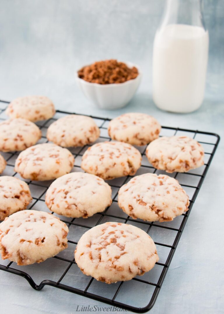 Toffee Shortbread Cookies (video) - Little Sweet Baker