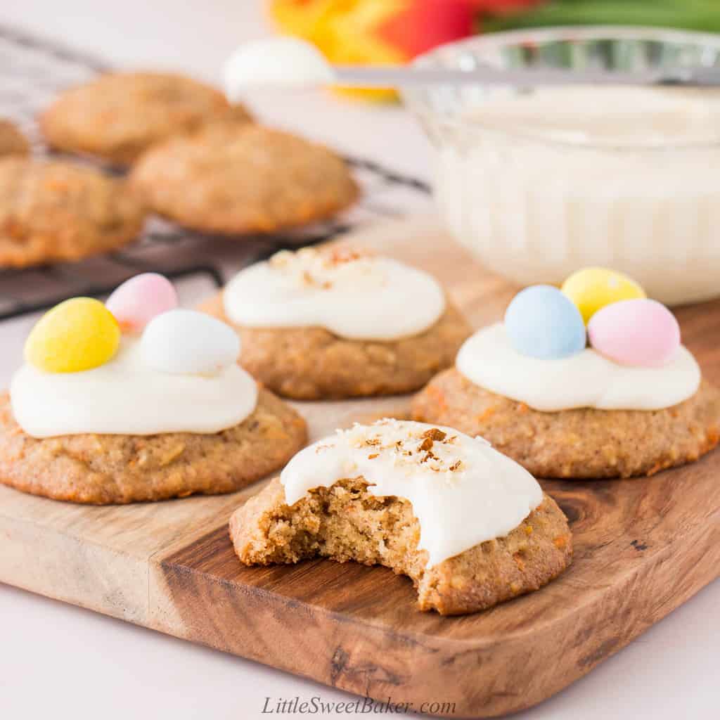 Carrot Cake Cookies - Little Sweet Baker
