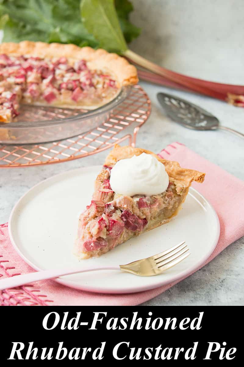 Rhubarb Custard Pie - Little Sweet Baker