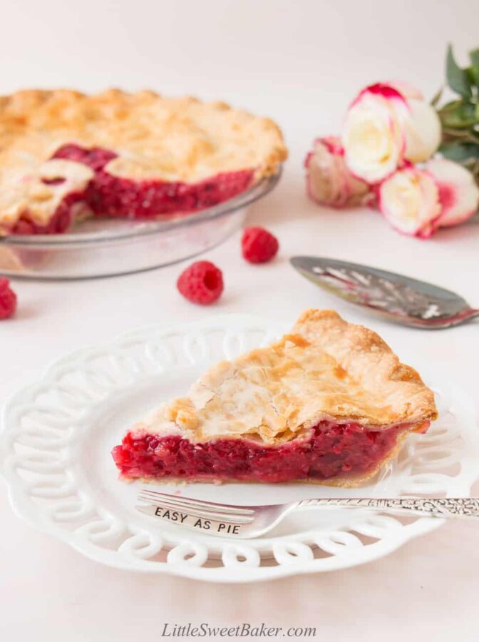 Easy Raspberry Pie {Just 6 Ingredients} - Little Sweet Baker