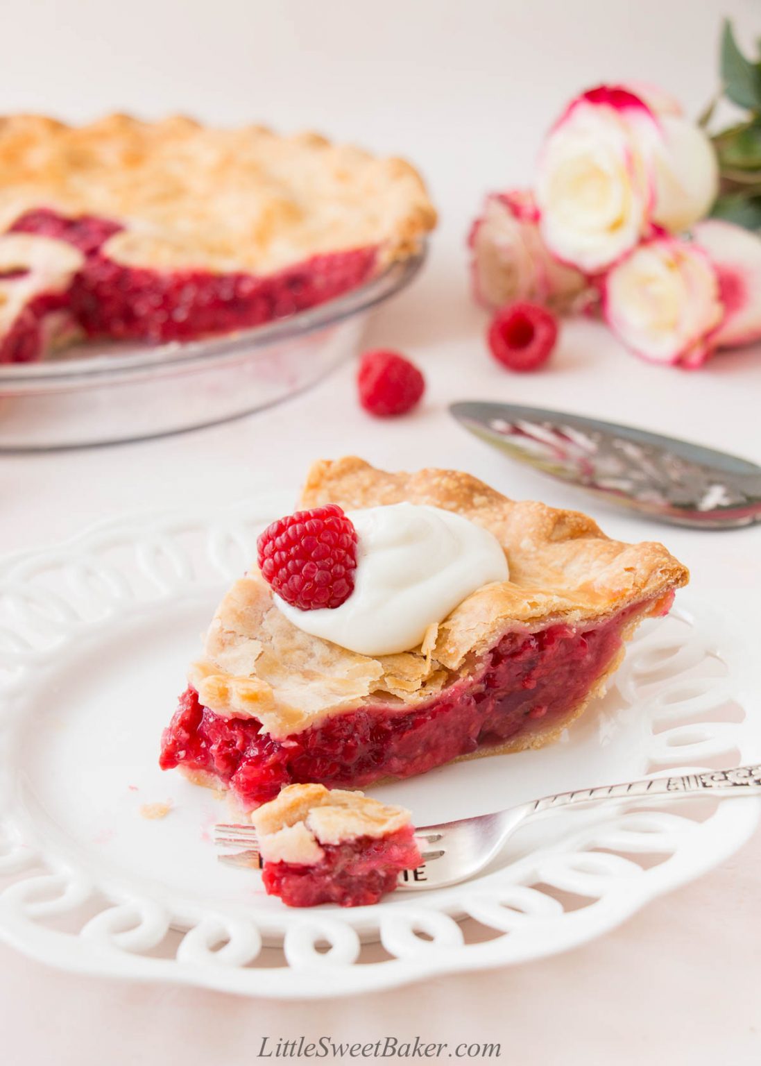 Easy Raspberry Pie {Just 6 Ingredients} - Little Sweet Baker