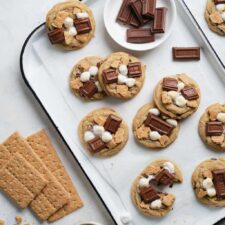 Soft & Chewy S'mores Cookies Recipe - Little Sweet Baker