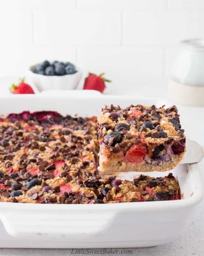 Healthy Baked Oatmeal Recipe - Little Sweet Baker