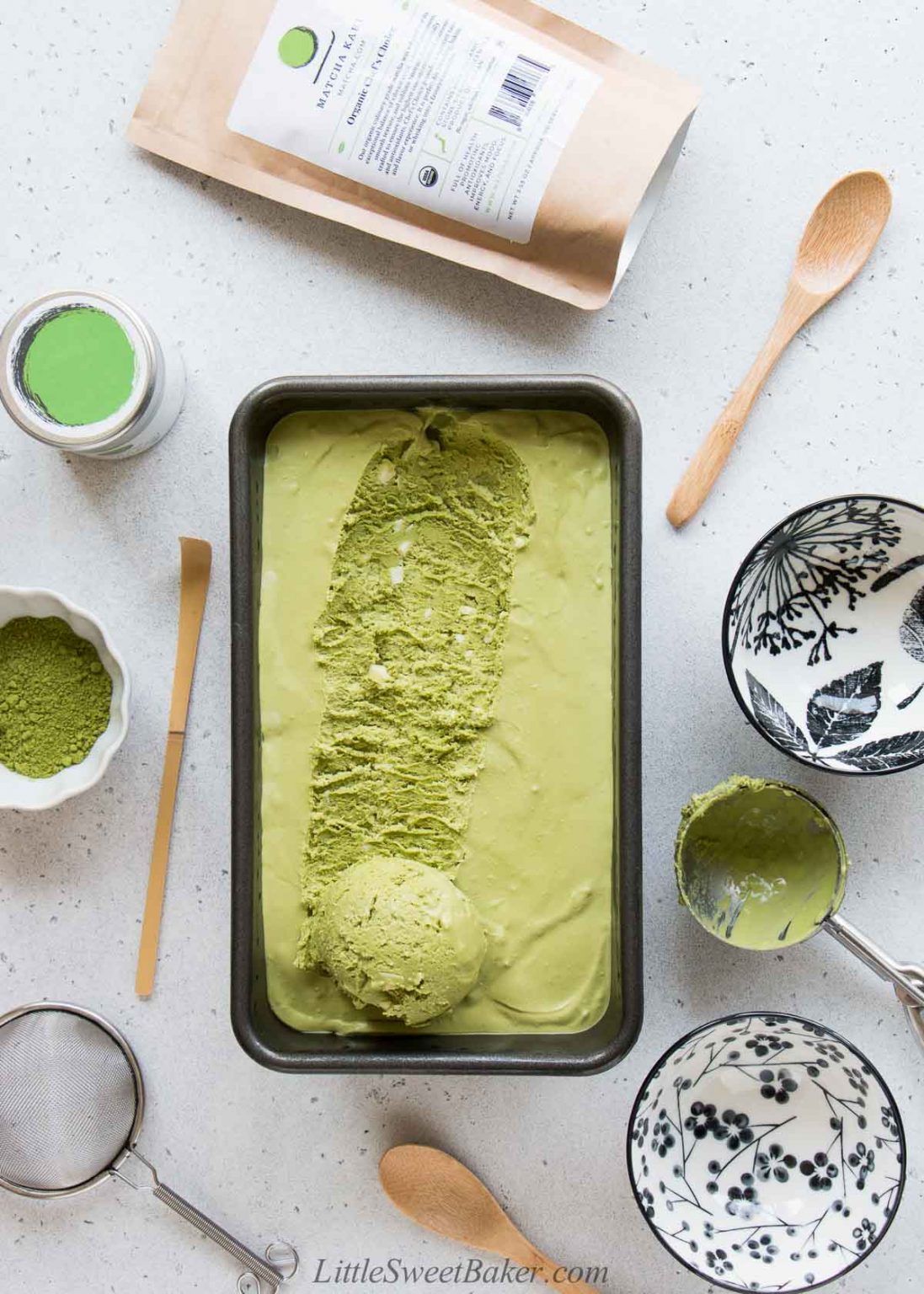 Matcha Ice Cream (Recipe + Video) - Little Sweet Baker