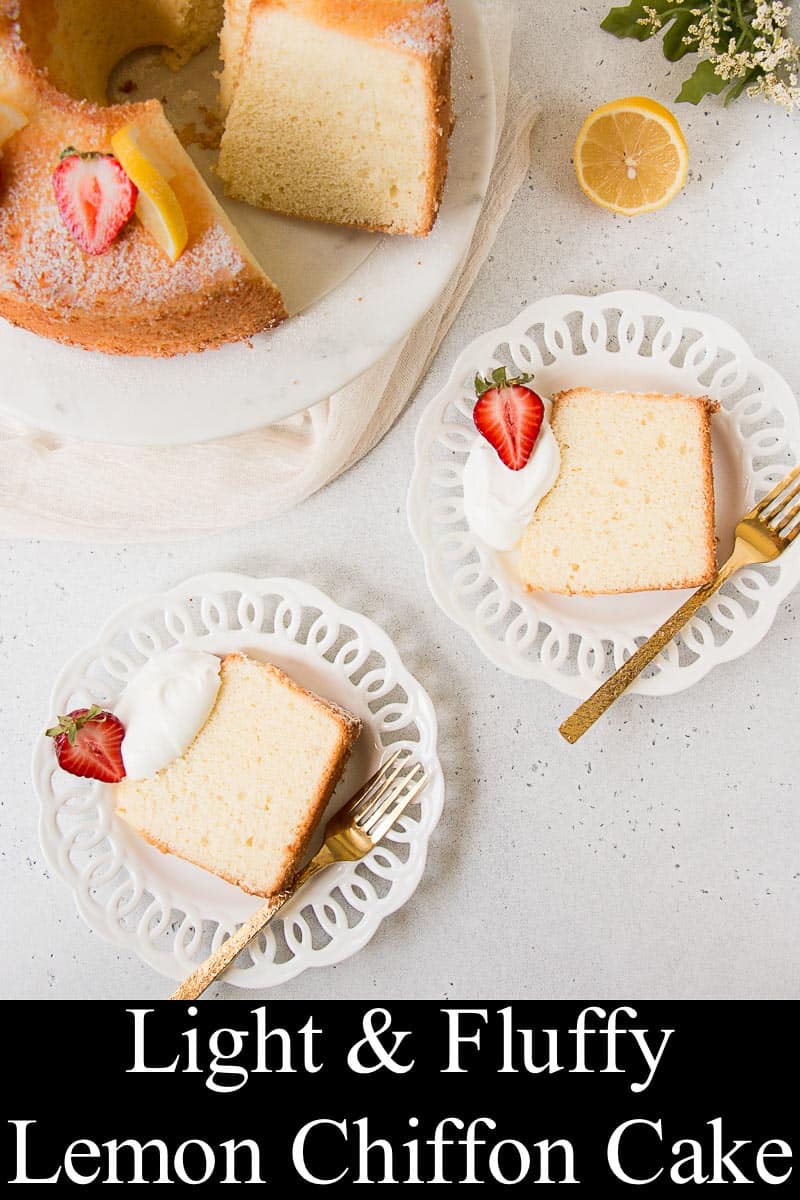 Lemon Chiffon Cake - Little Sweet Baker