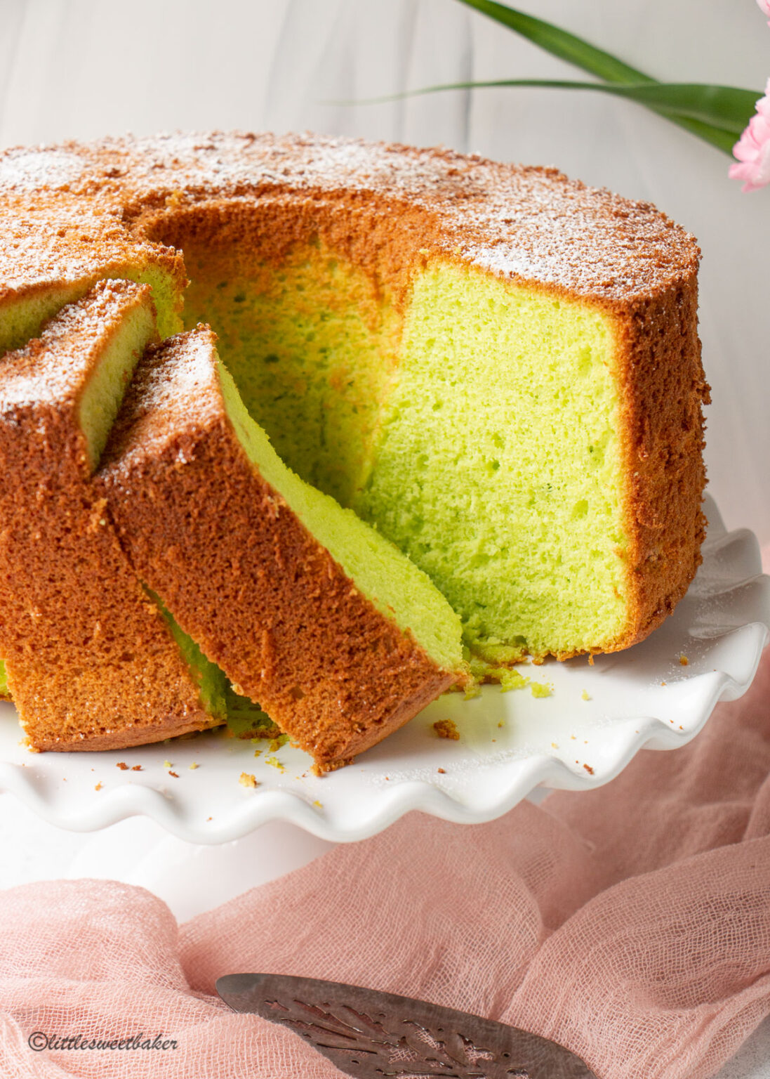 Pandan Chiffon Cake Recipe - Little Sweet Baker