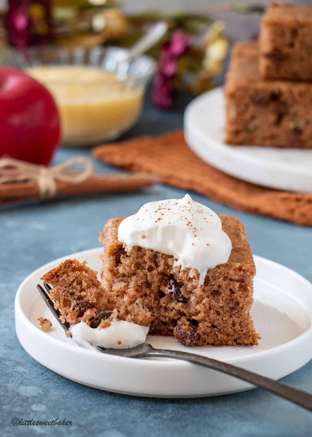 Old-Fashioned Applesauce Cake - Little Sweet Baker