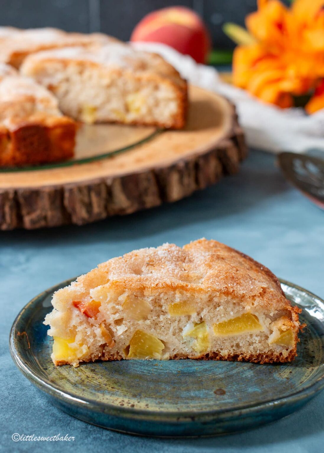Fresh Peach Cake Recipe - Little Sweet Baker