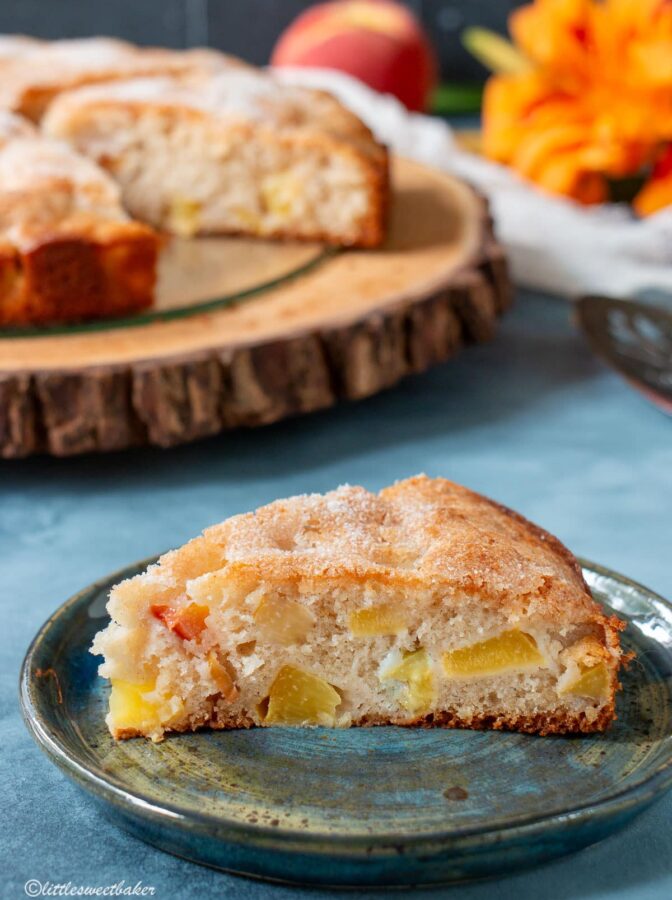 Fresh Peach Cake Recipe - Little Sweet Baker