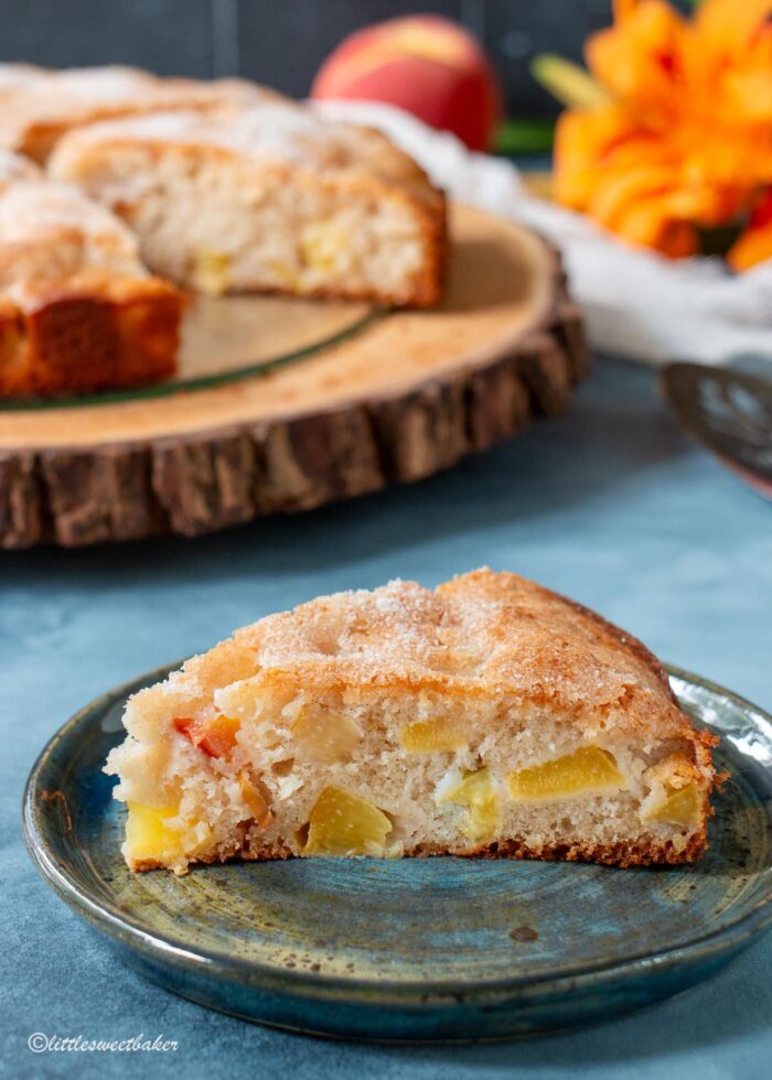Fresh Peach Cake Recipe - Little Sweet Baker