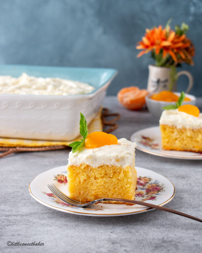 Mandarin Orange Cake - Little Sweet Baker