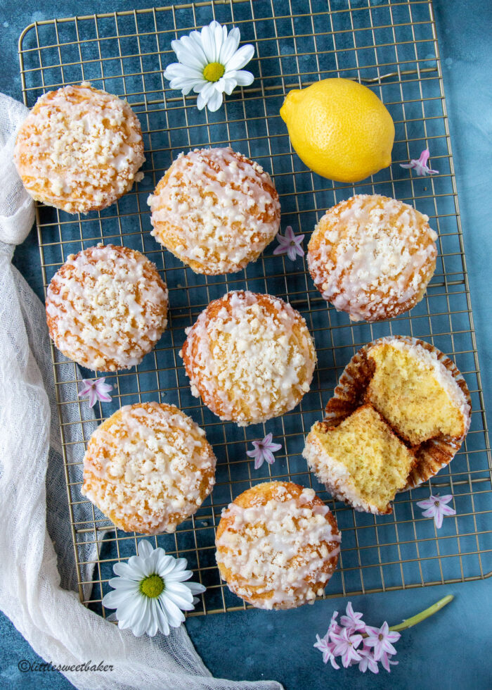 Bakery-Style Lemon Muffins - Little Sweet Baker