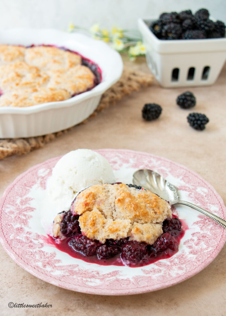 Homemade Blackberry Cobbler Recipe - Little Sweet Baker