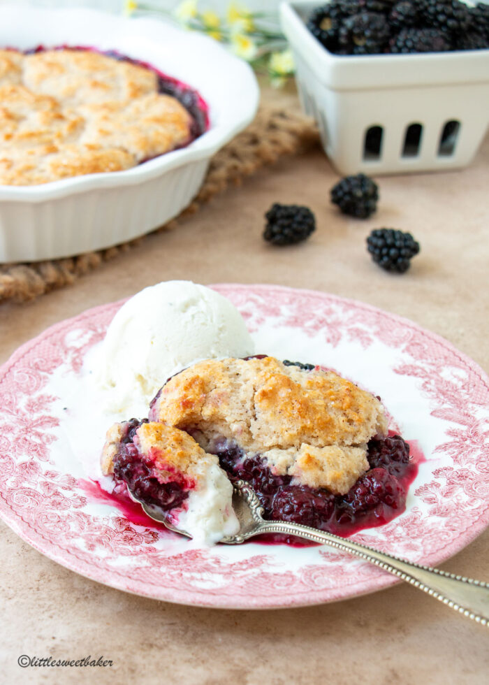 Homemade Blackberry Cobbler Recipe - Little Sweet Baker