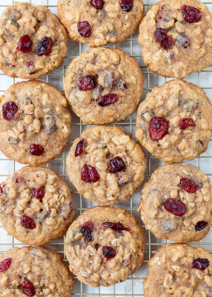 Cranberry Oatmeal Cookies - Little Sweet Baker