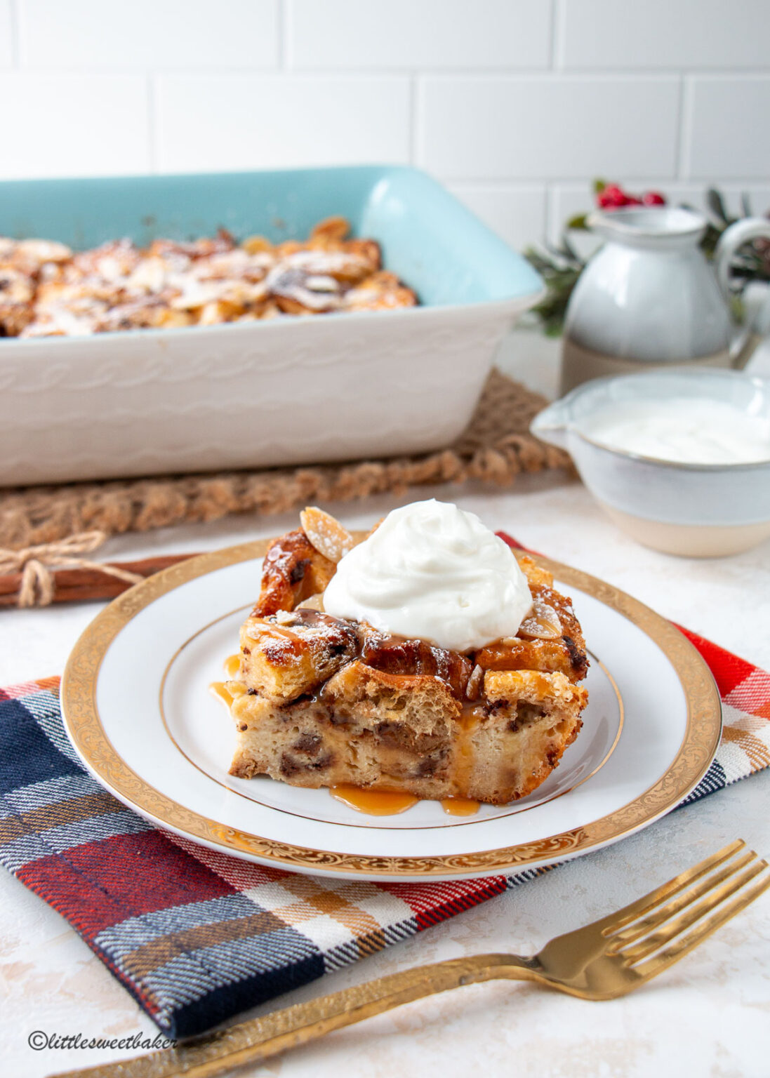 Panettone Bread Pudding - Little Sweet Baker