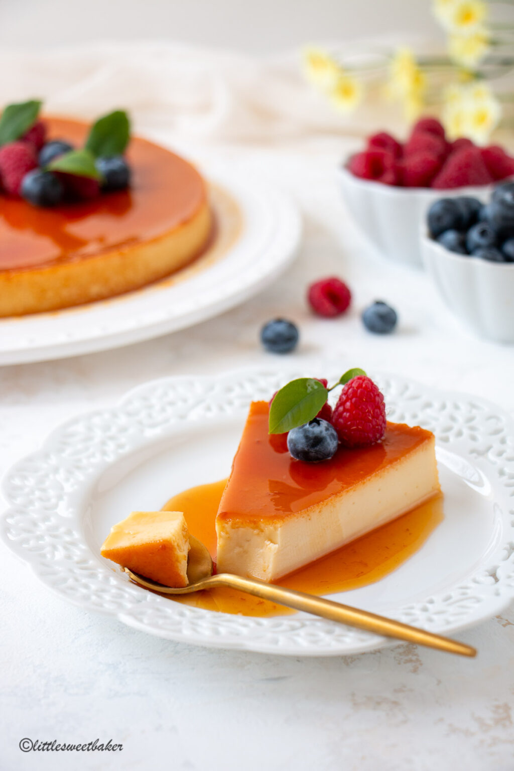 Mexican Flan (just 5 ingredients) - Little Sweet Baker