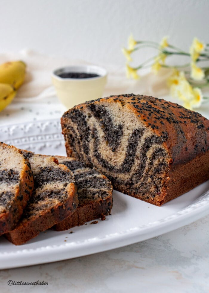Black Sesame Banana Bread - Little Sweet Baker
