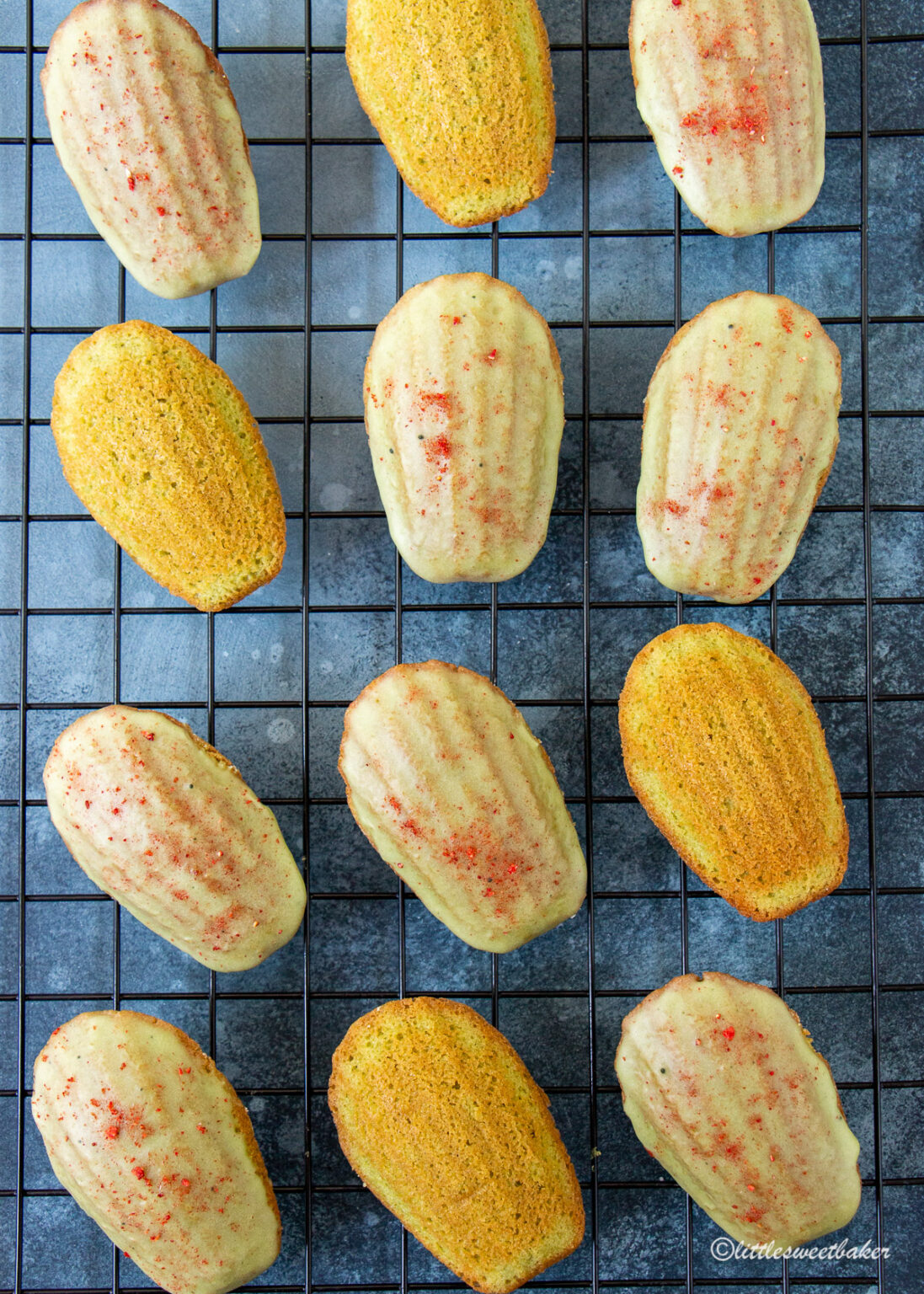 Matcha Madeleines - Little Sweet Baker