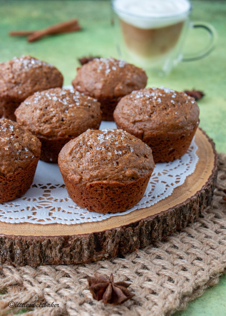 Healthy Gingerbread Muffins - Little Sweet Baker