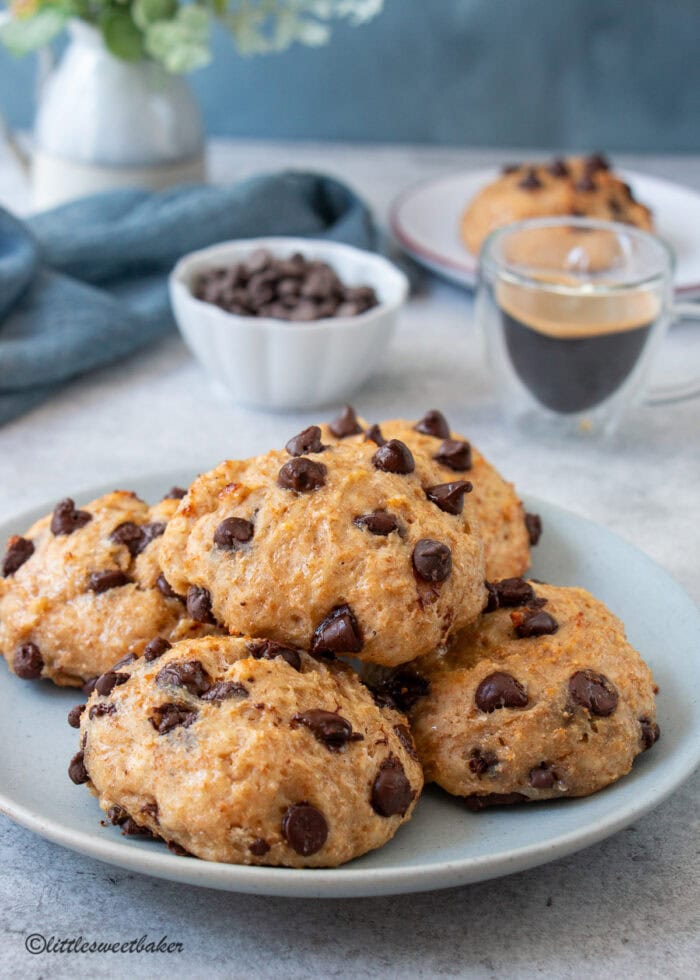 Healthy Chocolate Chip Buns - Little Sweet Baker
